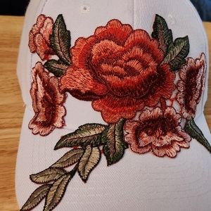 top level | Accessories | Top Level Ball Cap With Rose | Poshmark